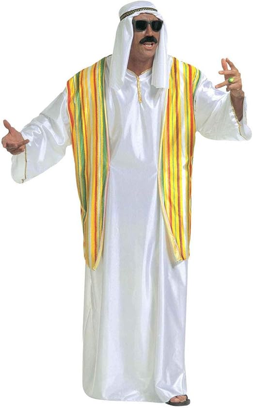 Mens SHEIK Costume for Arab Sultan Arabian Middle East Fancy Dress ...