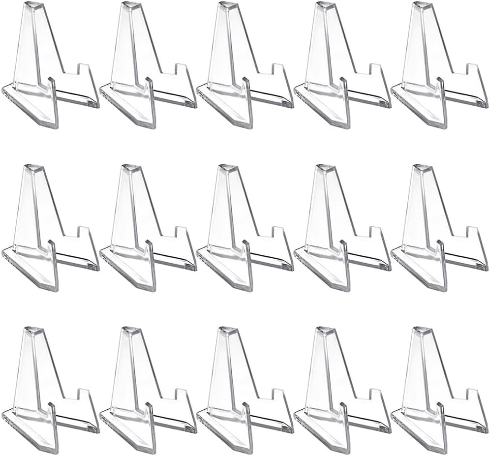 Amazon.com: 10 Pack 2.2 Inch Clear Small Easel Stand, Acrylic Tabletop ...