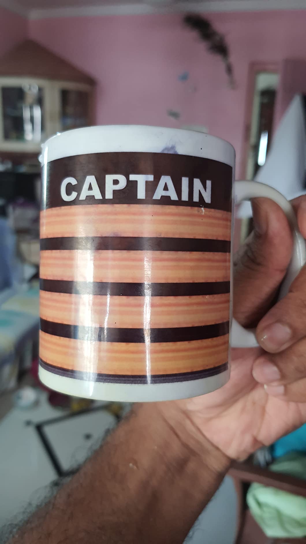Buy Pilot18 Earthenware Captain 4 Stripes Premium Aviation Theme Mug ...
