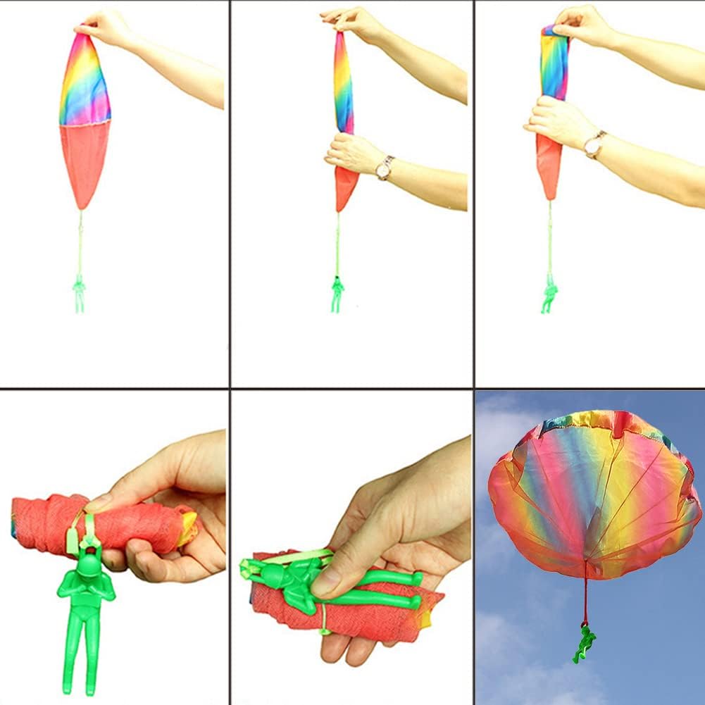 OCDSLYGB Parachute Toy Parachute Hand Throwing Toy Set Soldier Hand ...