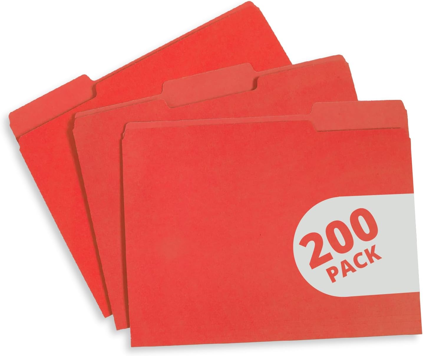 Amazon.com : Blue Summit Supplies 200 Red File Folders, Letter Size, 1/ ...