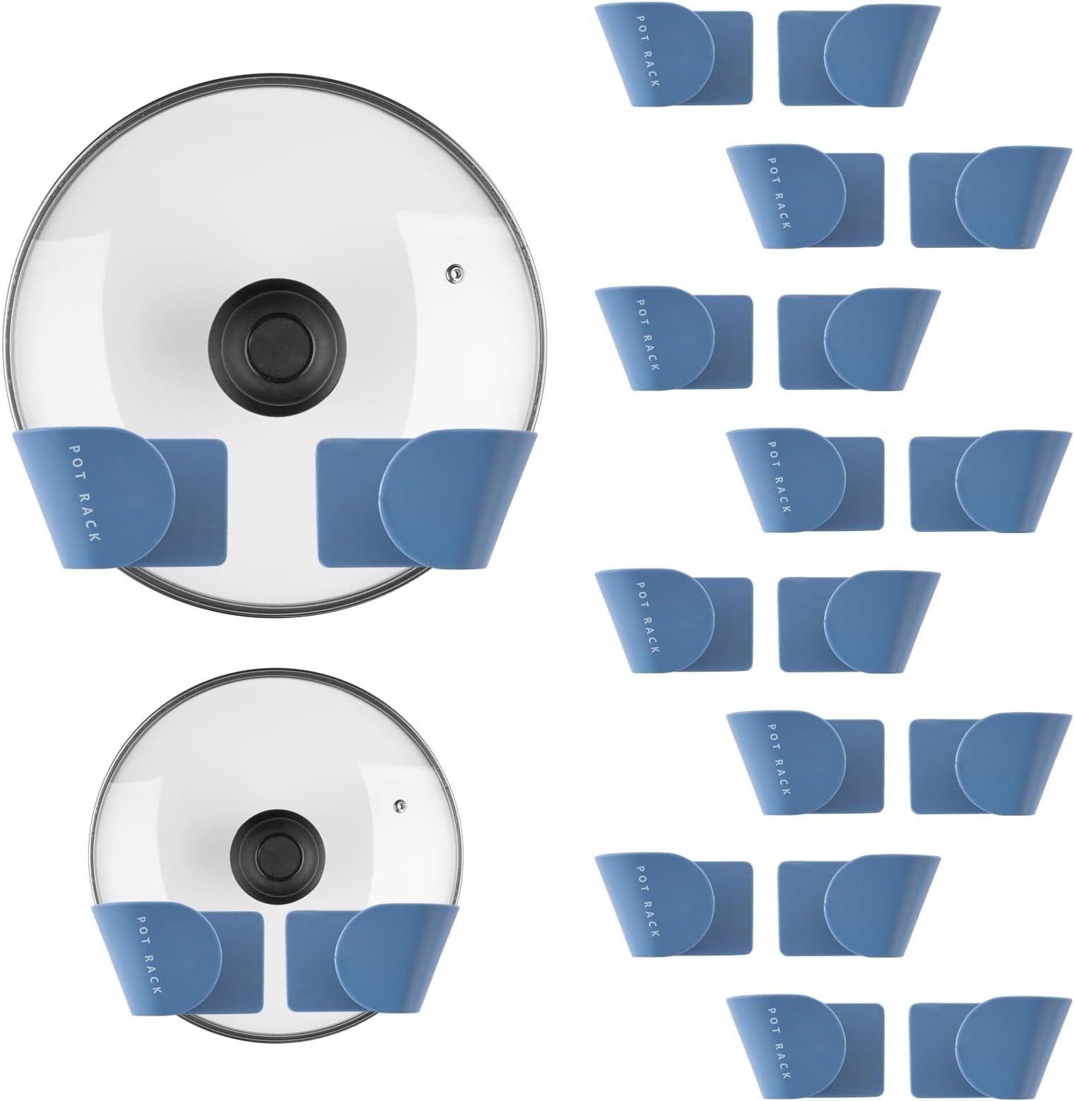 Amazon.com: Universal Adjustable Pot Lid Organizer 10 Pairs of Wall ...