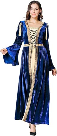 Amazon.com: yolsun Adult Medieval Dress Renaissance Princess Halloween ...