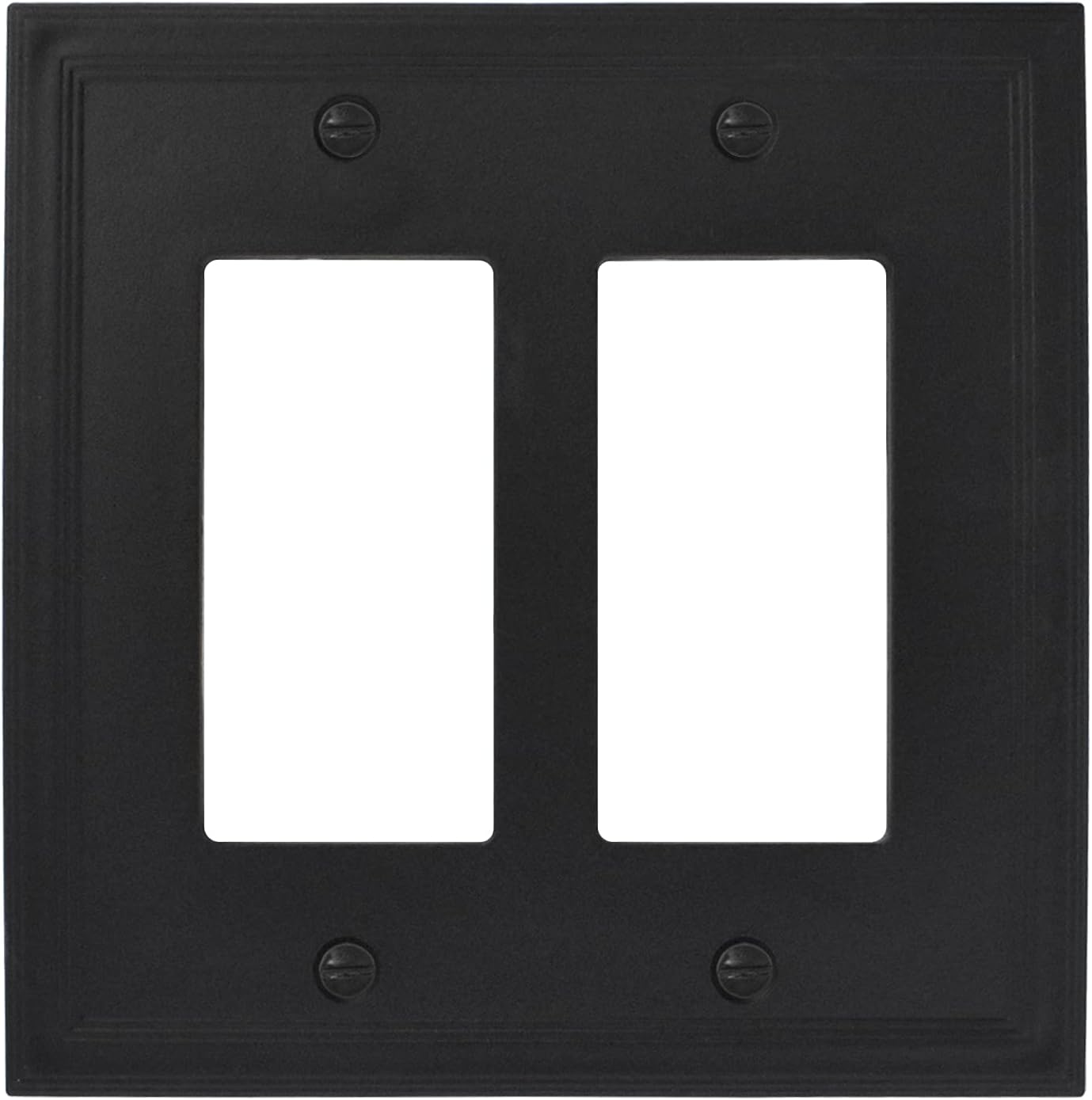 Leviton 004-80409-00E 2 Gang Black Decora Wallplate - Switch Plates ...