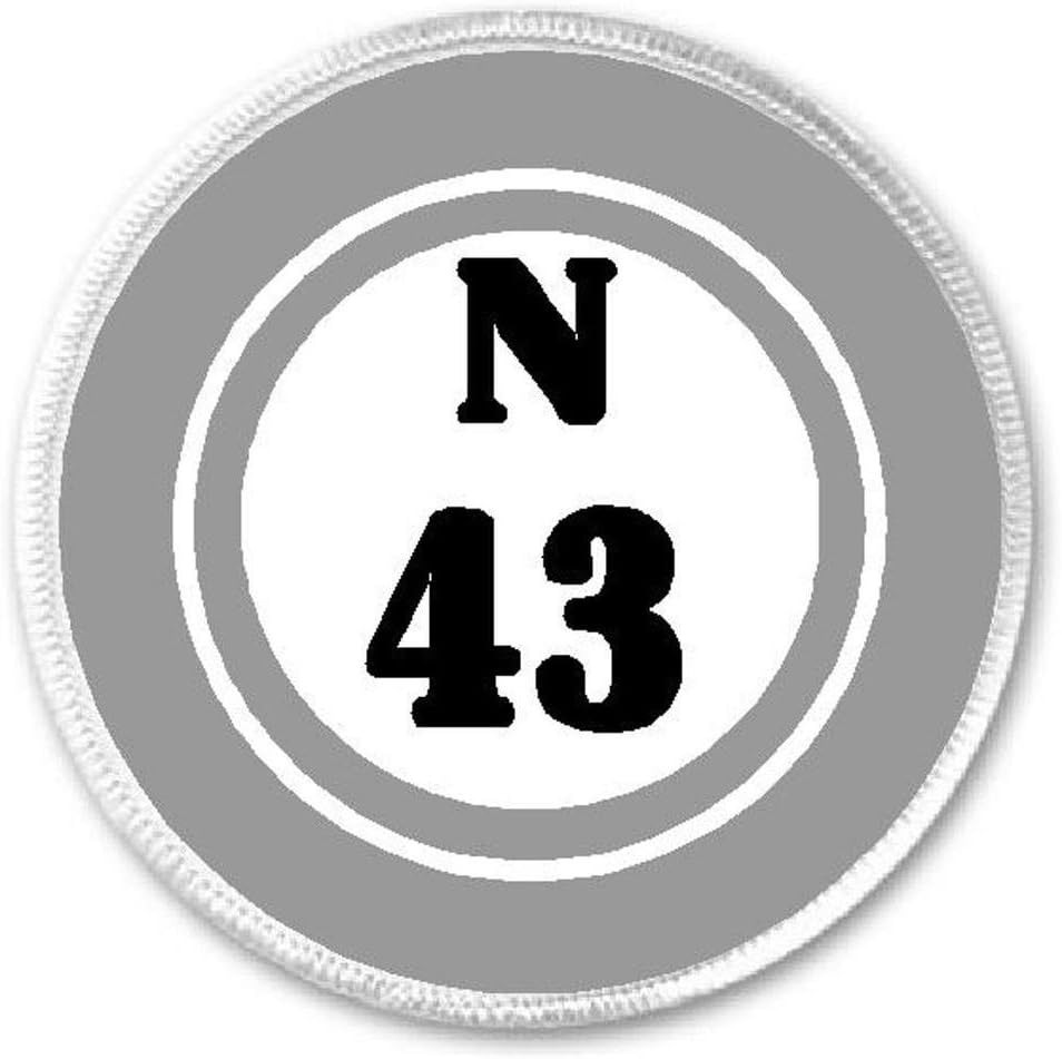 Amazon.com: N 43 N43 Bingo Ball - 3" Sew/Iron On Patch Game Hobby ...