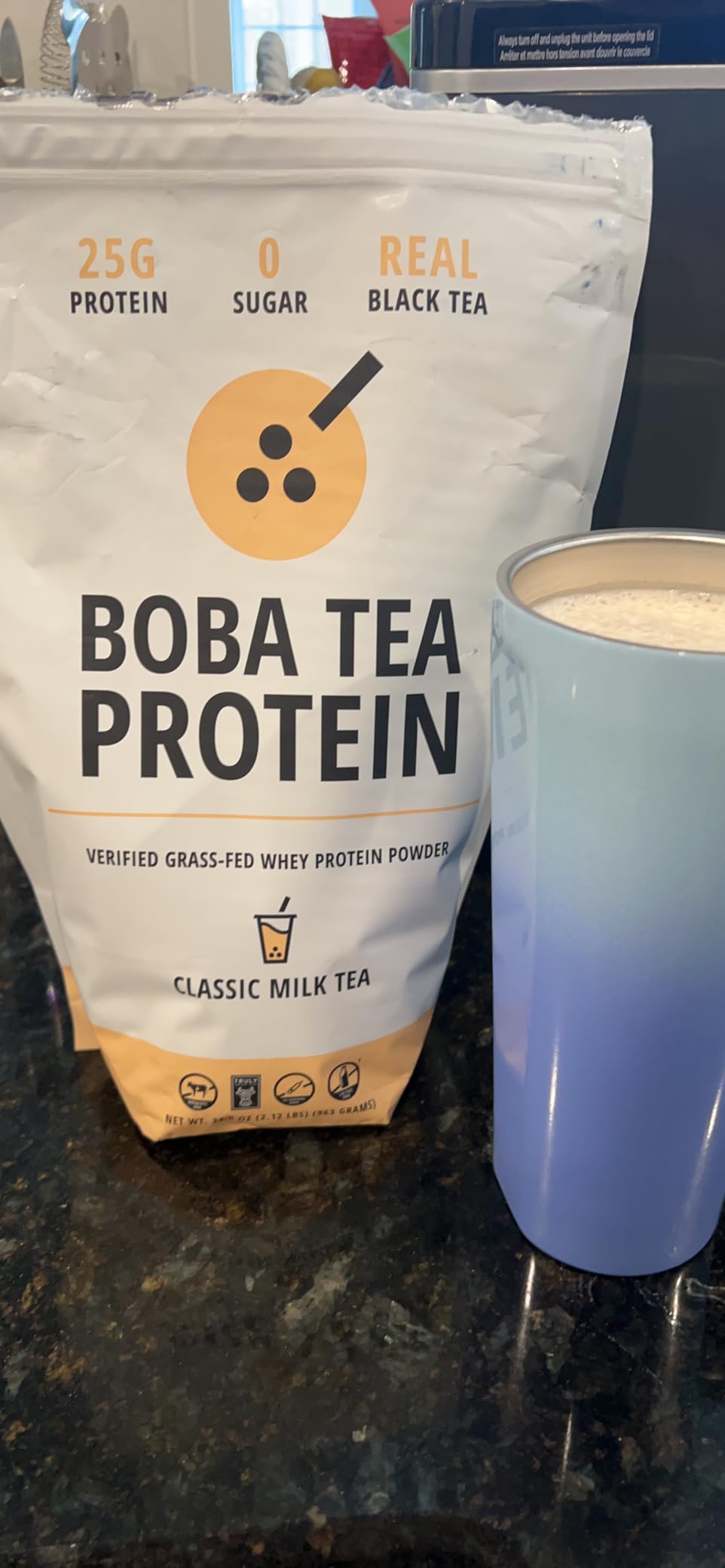 $8/mo - Finance Boba Tea Protein Classic Milk Tea | 25g Grass-Fed Whey ...