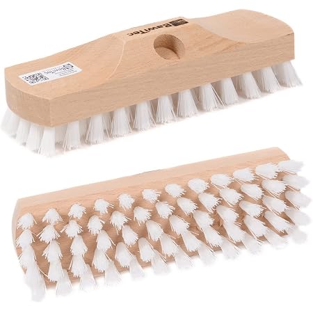 Schrubber aus Holz mit Borsten| Wischer mit Gewinde| Scheuerbürste PPN ...