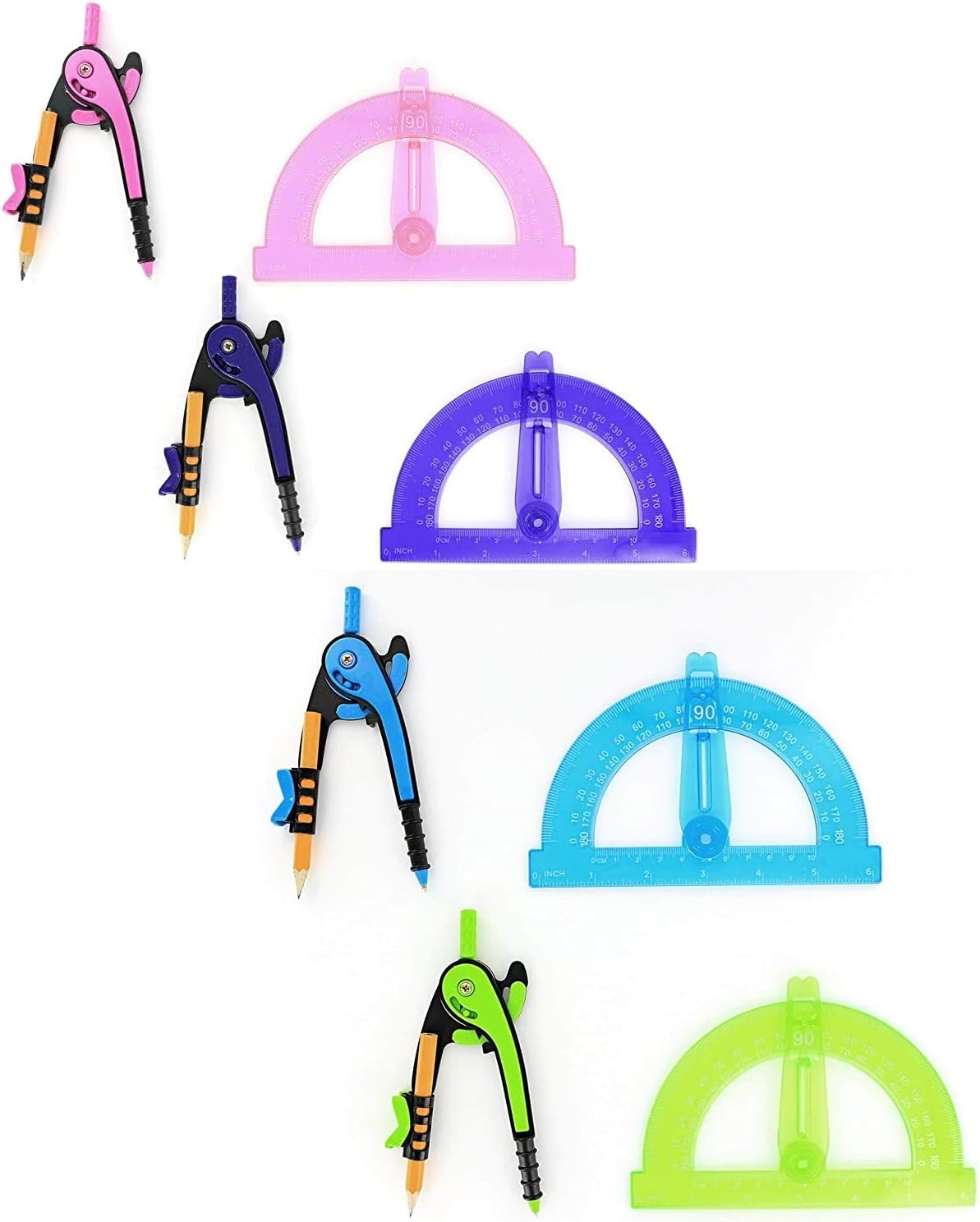 Amazon.com : Emraw Bright Colored (Purple, Green, Blue & Pink) Scale ...