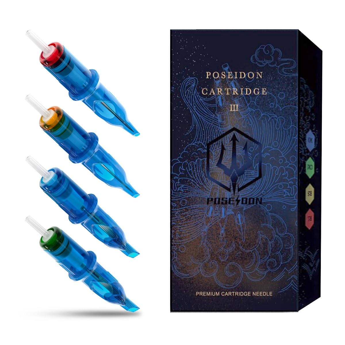 POSEIDON V3 Tattoo Cartridge Needles 30Pcs with Membrane Safety ...