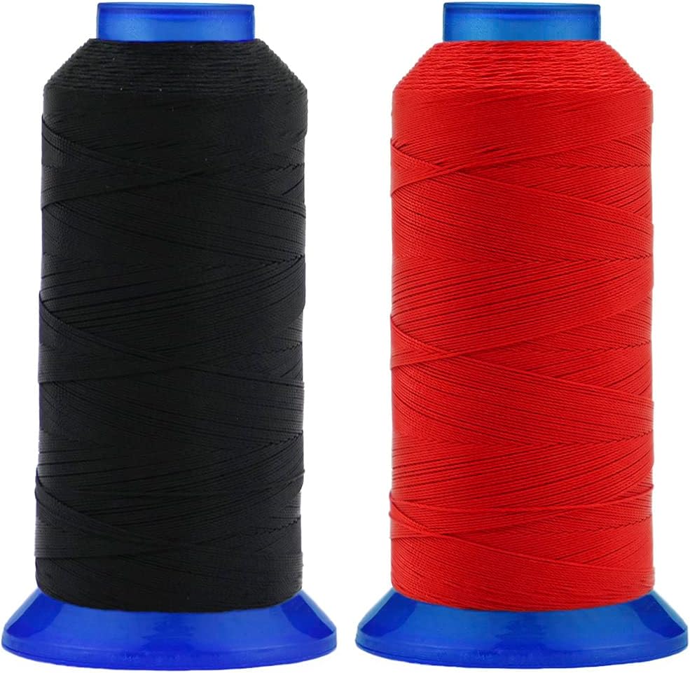 Amazon.com: Selric [1460Yards/Black+Red] Pack of 2 Tex 135 Polyester ...