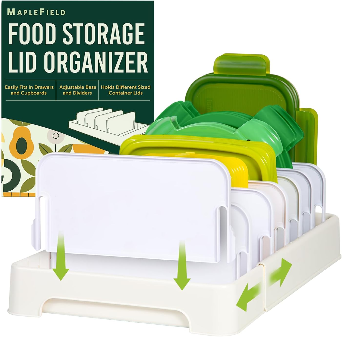 Amazon.com - Maplefield Food Storage Lid Organizer - Easy Access to ...