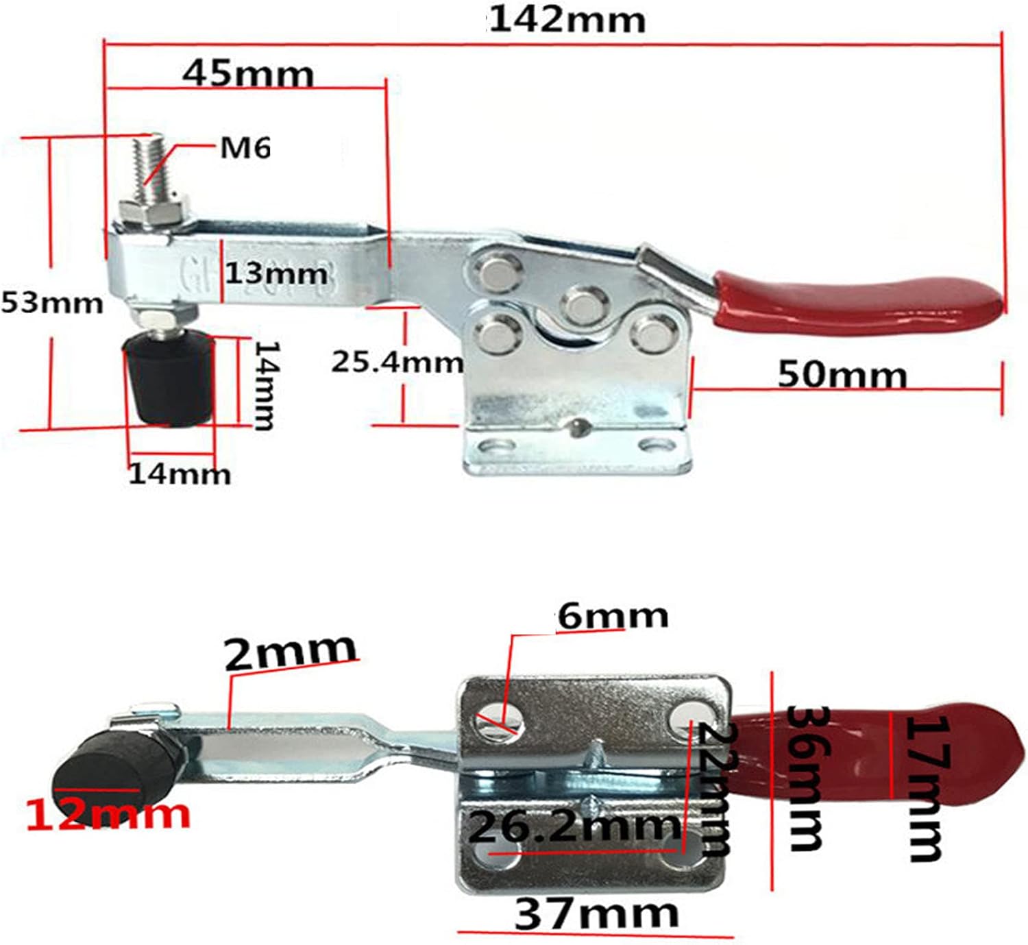 4 pcs Quick Release Toggle Clamp Holding Capacity Hand Tool, Horizontal ...