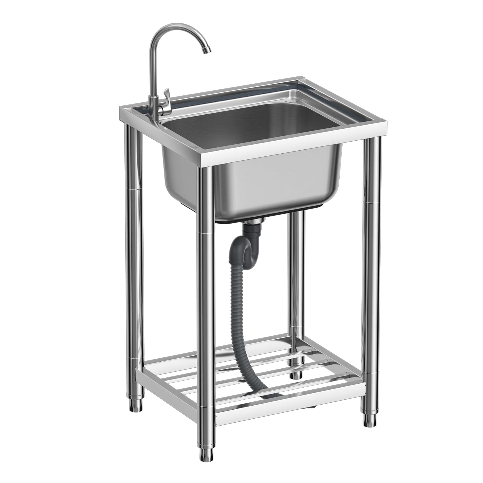 Buy DuyviSteil Free Standing Stainless-Steel Single , Commercial ...