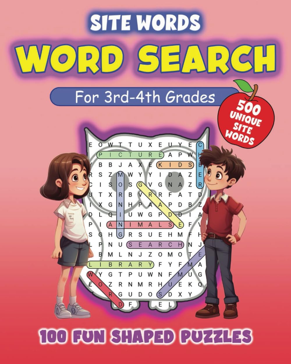 Fun Shaped Word Search for 3rd-4th Graders- 500 Unique Site Words in ...