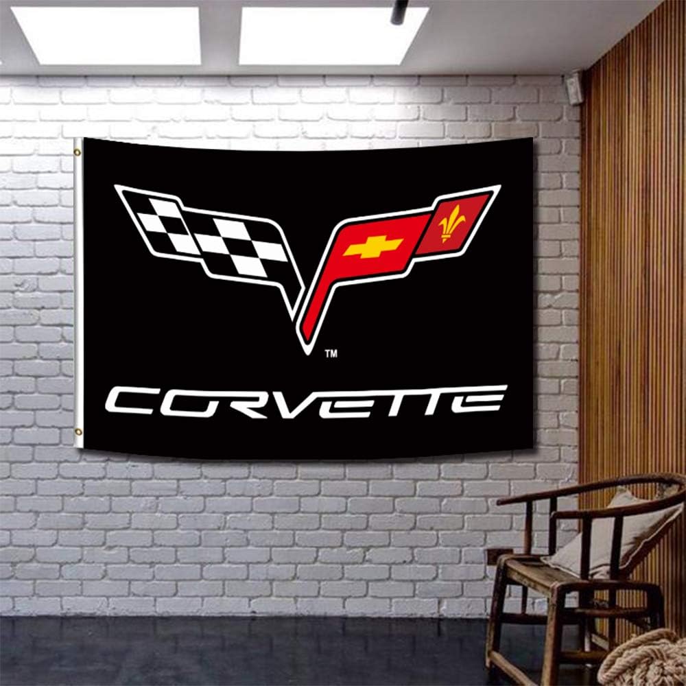 Amazon.com : NEOPlex Corvette Racing Yellow Traditional Flag : Outdoor ...