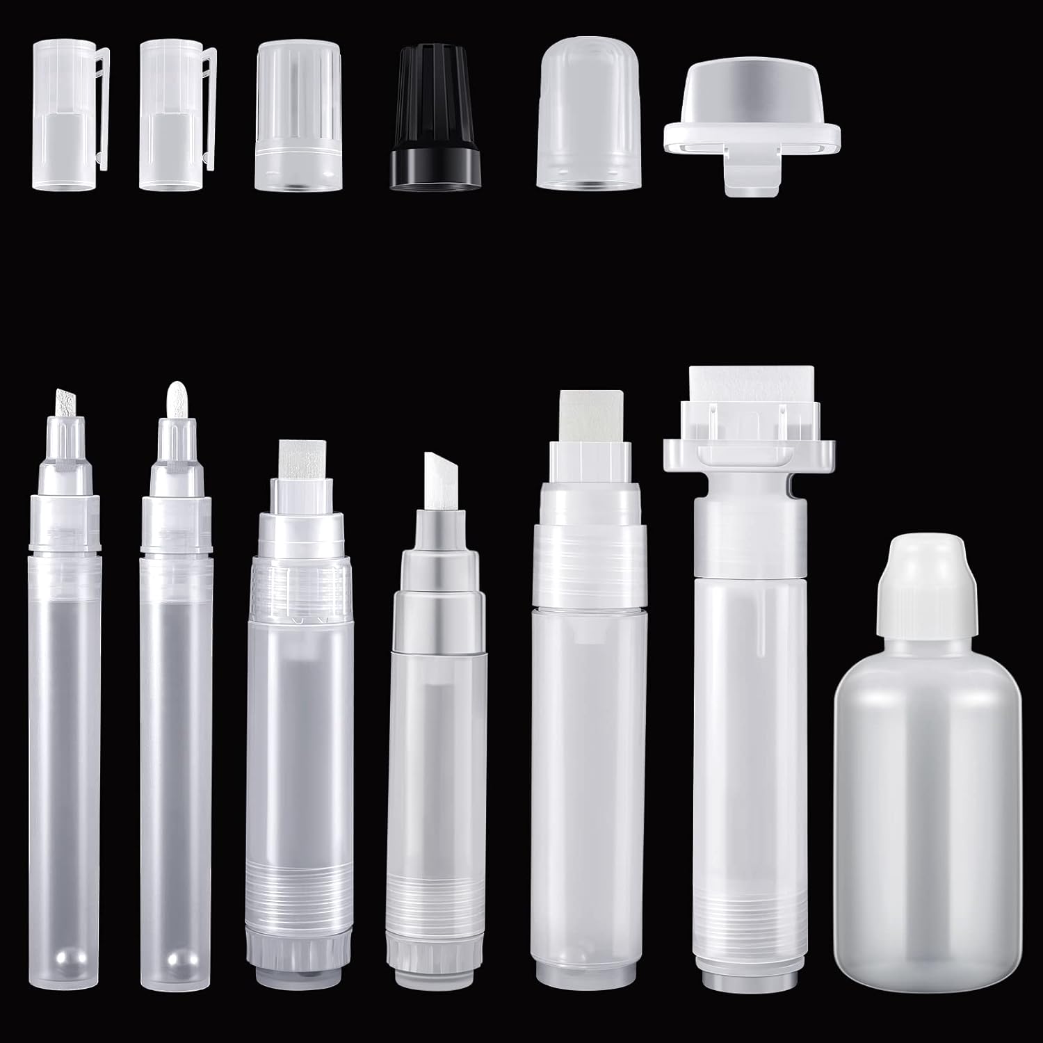 Amazon.com: Kisston 6 Pieces Refillable Paint Pen 3 mm 6 mm 8.5 mm 10 ...