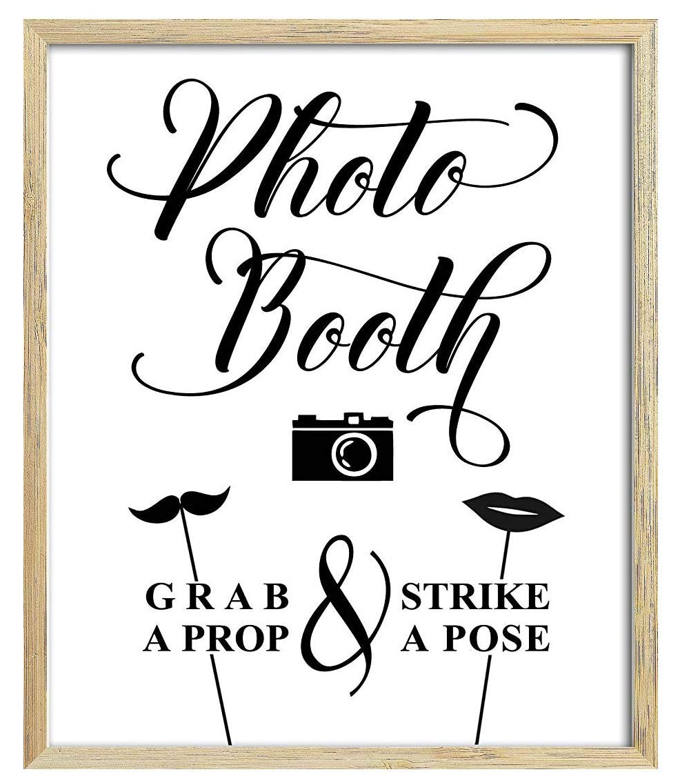 Amazon.com: Darling Souvenir Photo Booth Wedding Party Sign Grab A Prop ...