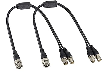 Amazon.com : HCFeng BNC Male to Dual BNC Female Adapter Cable BNC RG-58/U Grade Coaxial Y ...