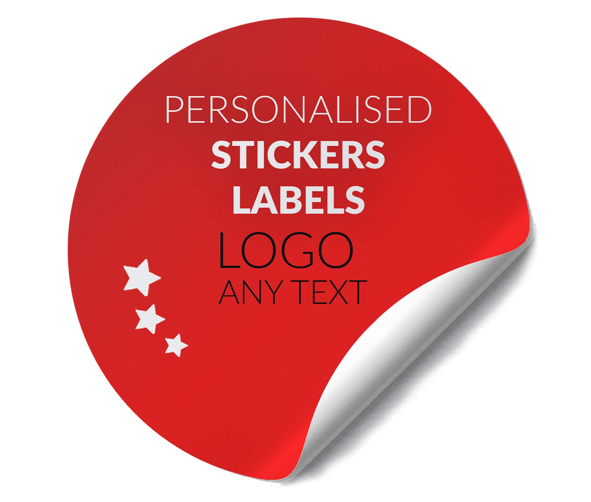 Personalised Stickers Labels Circle Stickers Customised Photo Logo ...