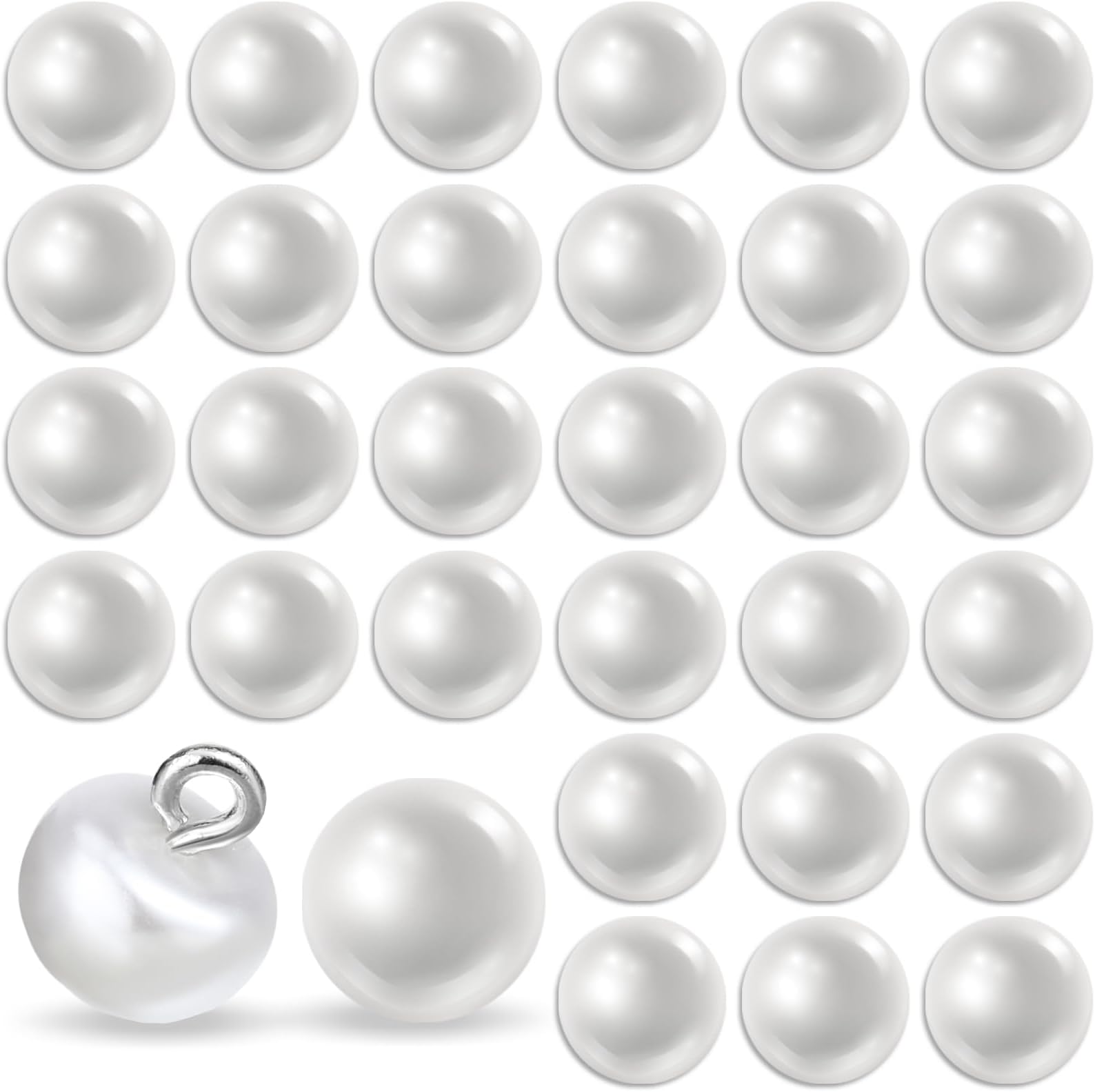 Amazon.com: YaHoGa 10PCS 12mm (1/2 inch) Genuine White Mother of Pearl ...