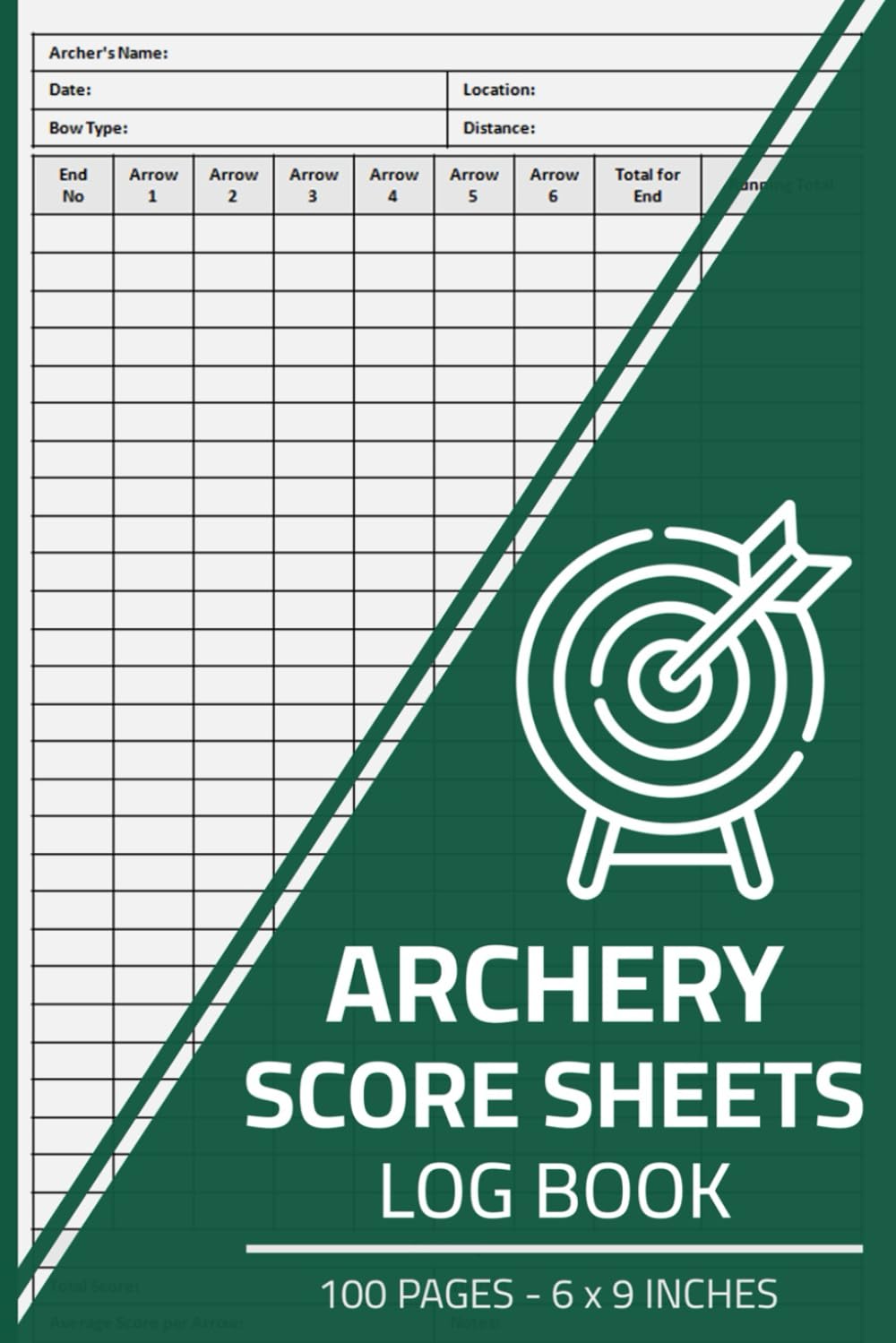 Archery Score Sheets Log Book: Archery Scoring Logbook | Archery ...