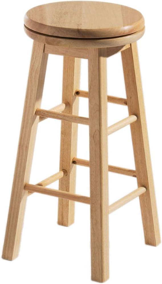 Chef Vida Revolving Breakfast Bar Stool Wooden Kitchen : Amazon.co.uk ...