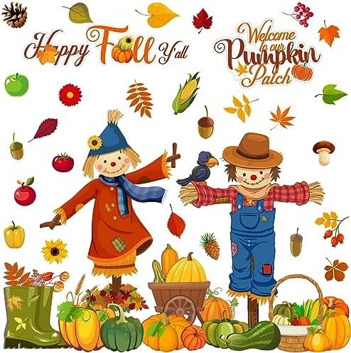 Amazon.com: Lucleag 60PCS Fall Thanksgiving Cutouts for Bulletin Board ...