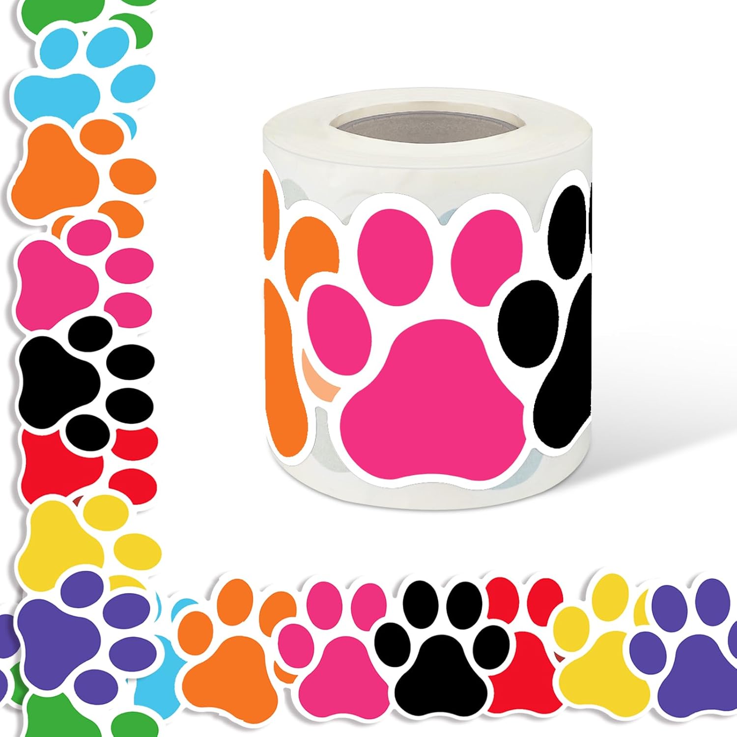 Amazon.com: Konsait Paw Print Bulletin Board Border, 68Ft Dog Paw Theme ...