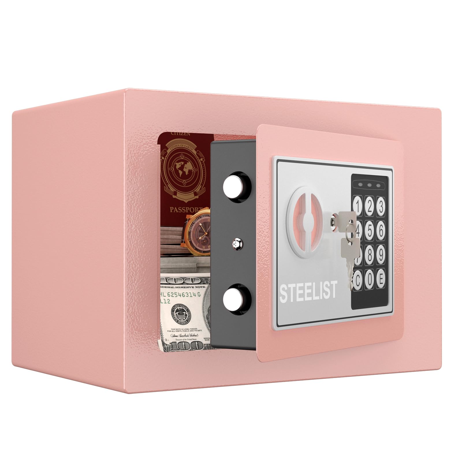 STEELIST Mini Safe, 0.23 Cubic Feet Steel Security with Electronic ...