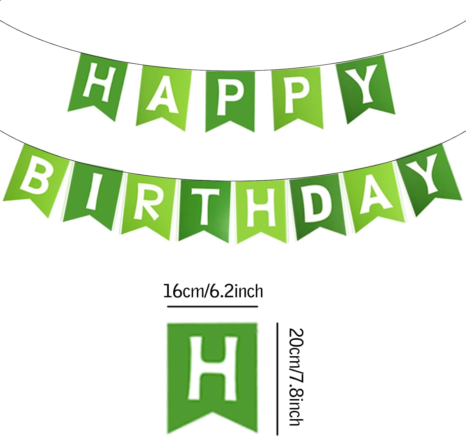 Buy Green Birthday Banner For Birthday Banner Party Supplies Decoration ...