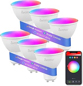 Avatar Controls 6 Pack Smart E12 and GU10 LED Light Bulbs Bundle ...