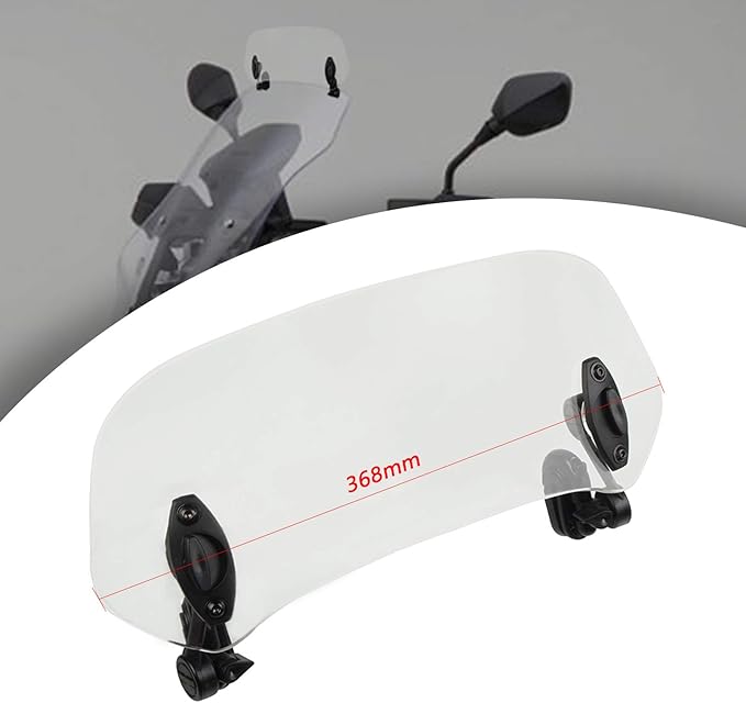 Amazon.com: 368mm Motorcycle Adjustable Windshield Extension Universal ...
