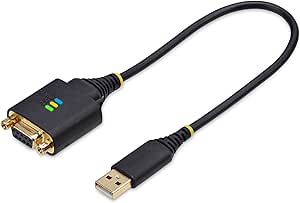 StarTech.com 1ft/30cm USB to Null Modem Serial Adapter Cable, COM ...