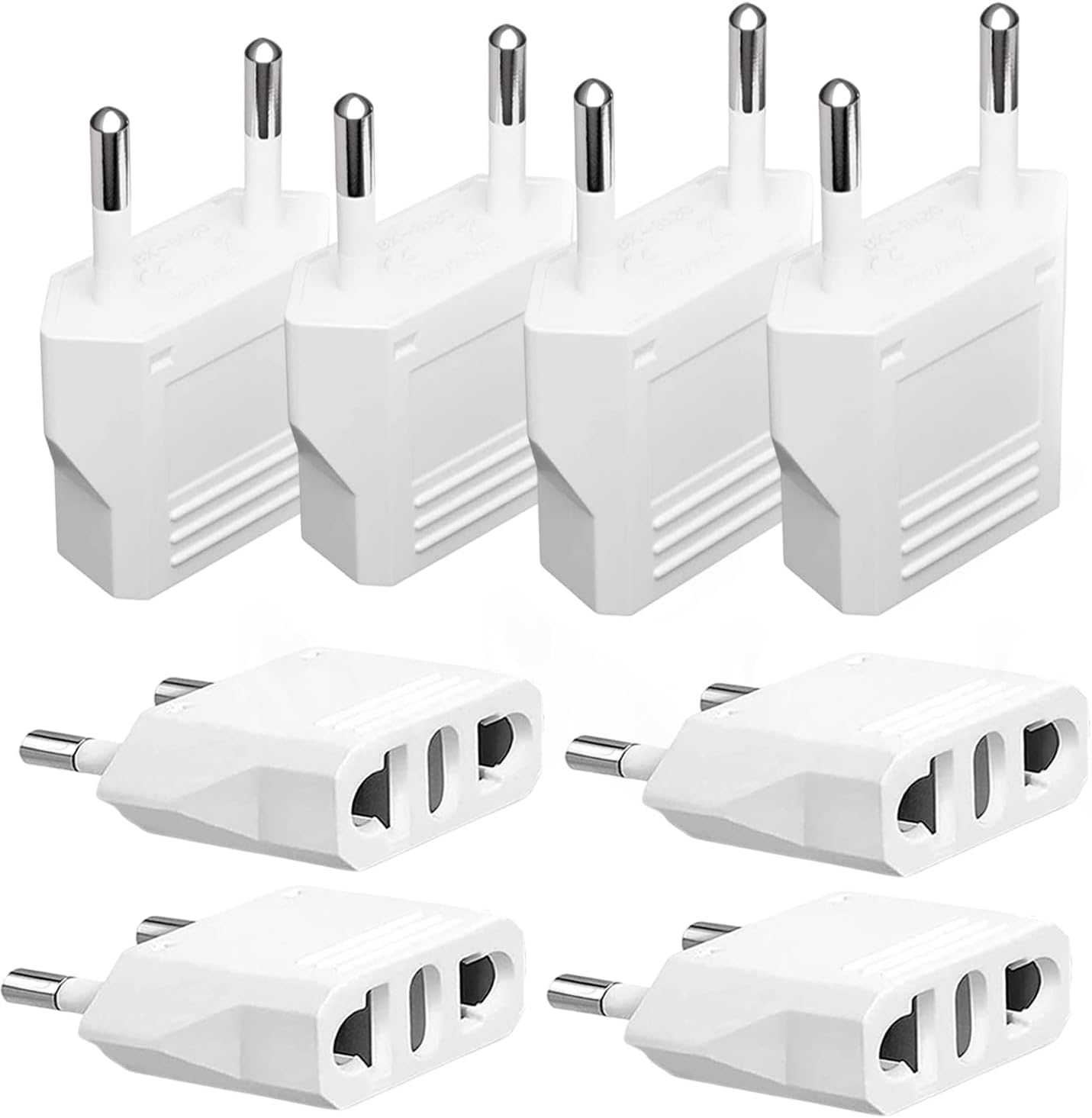 Kioosdinfely 8 Pack US/CA to EU European Plug Adapter-Type C Plug, 2 ...