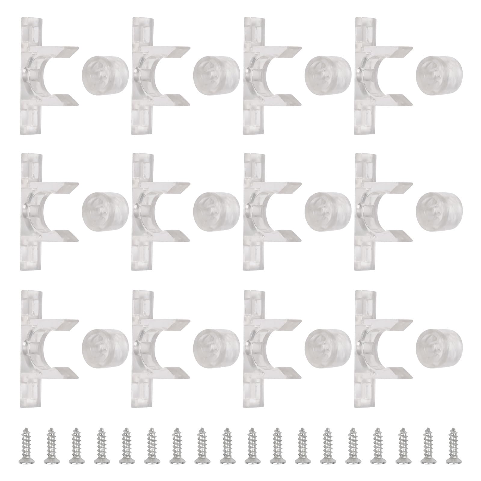 UFURMATE False Cabinet Front Clip, 12PCS Plastic Clear False Front ...