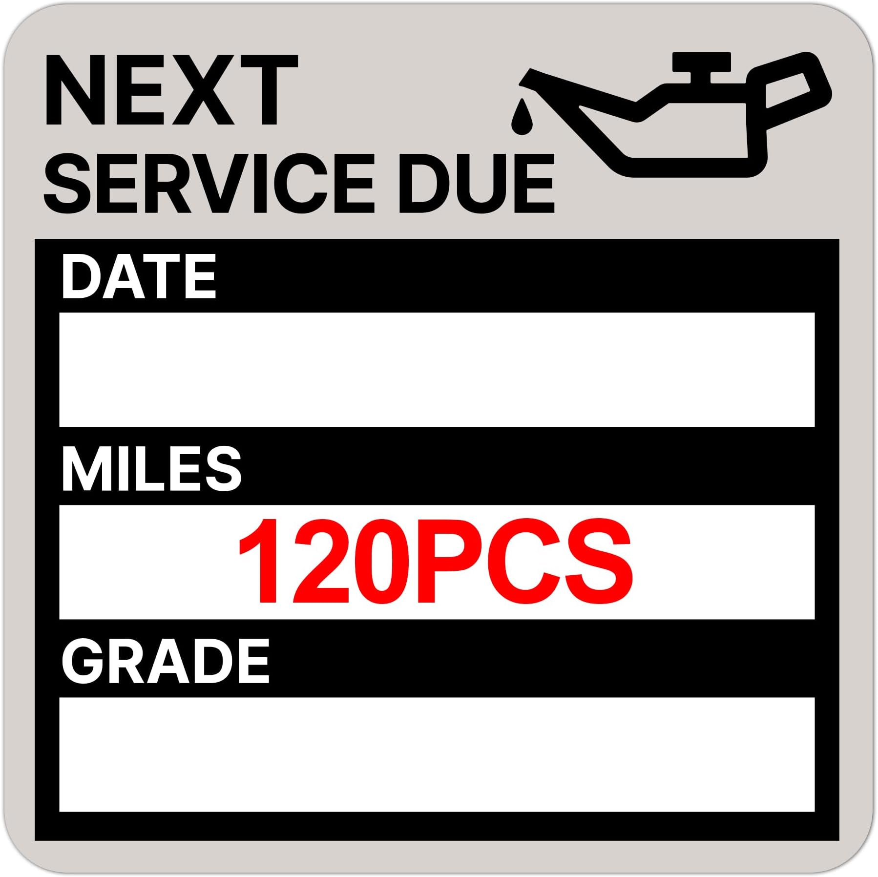 Amazon.com - JINCH Oil Change Stickers Static Cling, 120pcs 2x2 Inches ...