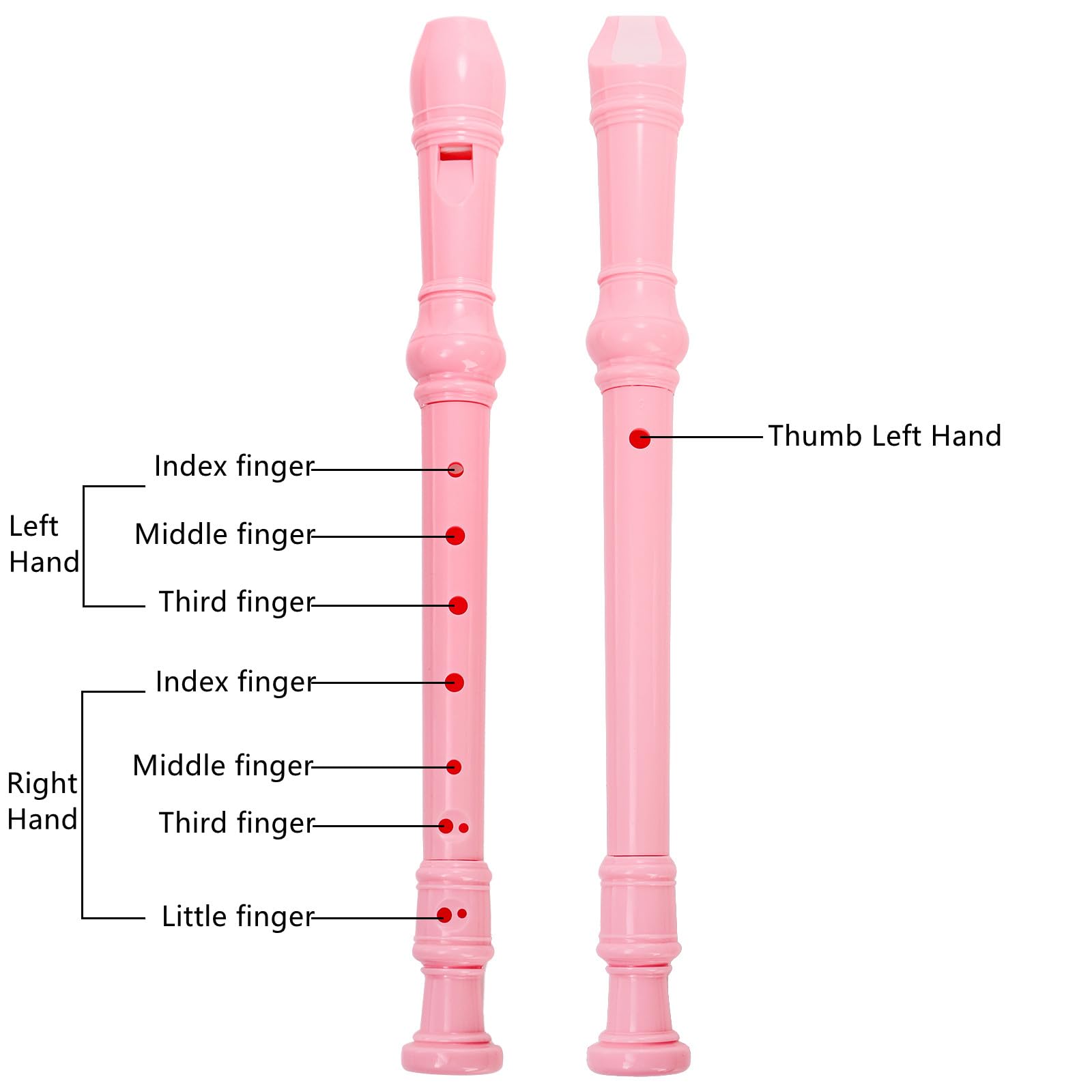 Snapklik.com : ZEAYEA 6 Pack Soprano Recorder Instrument, German Style ...