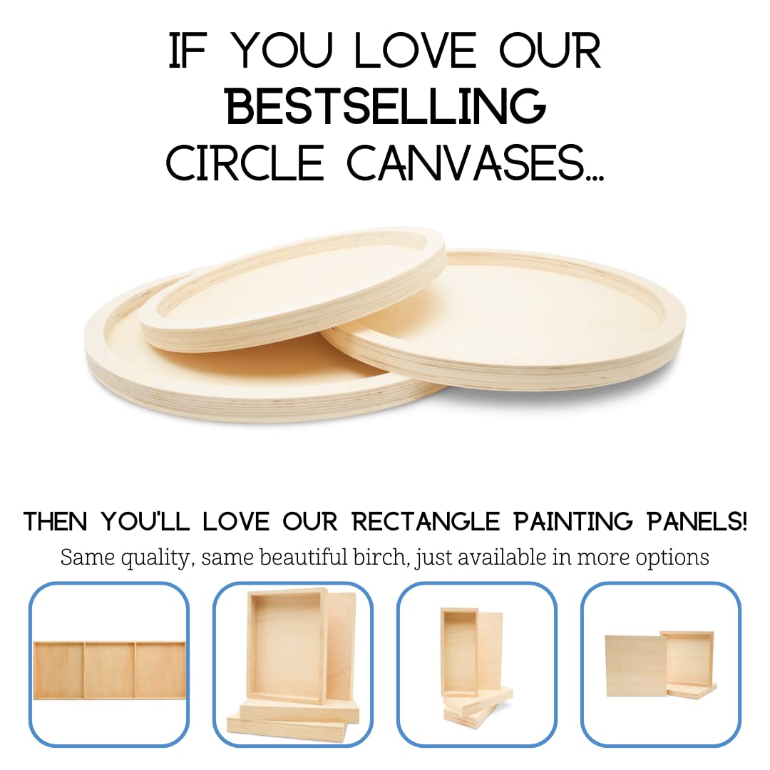 Snapklik.com : Circle Wood Panels For Painting 14 Inch Diameter