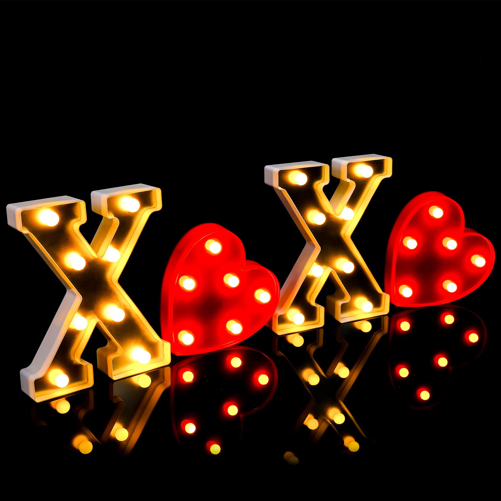Amazon.com: Valentine's Day XOXO LED Light up Letters Lights Alphabet ...