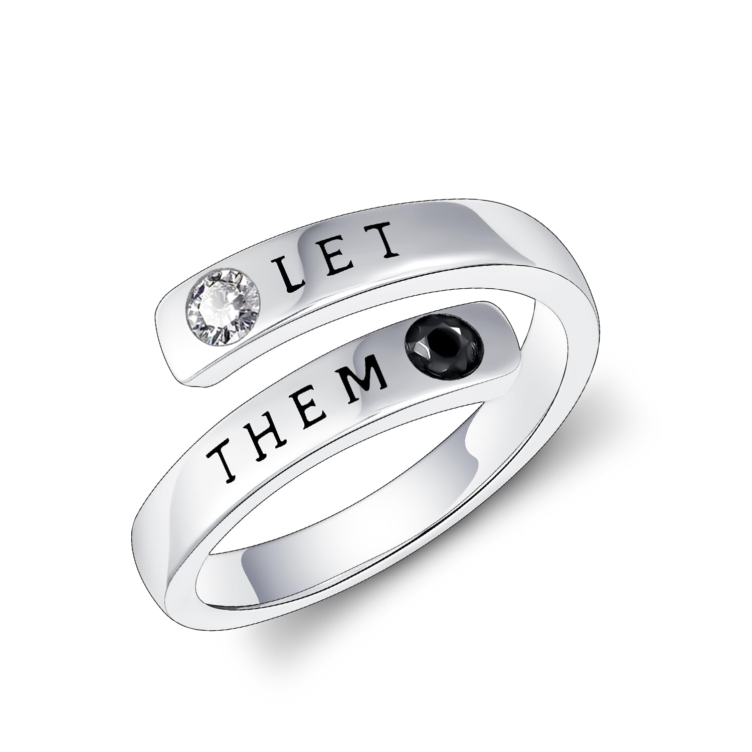 Amazon.com: Cujiesp Let Them Ring 925 Sterling Silver Inspirational ...