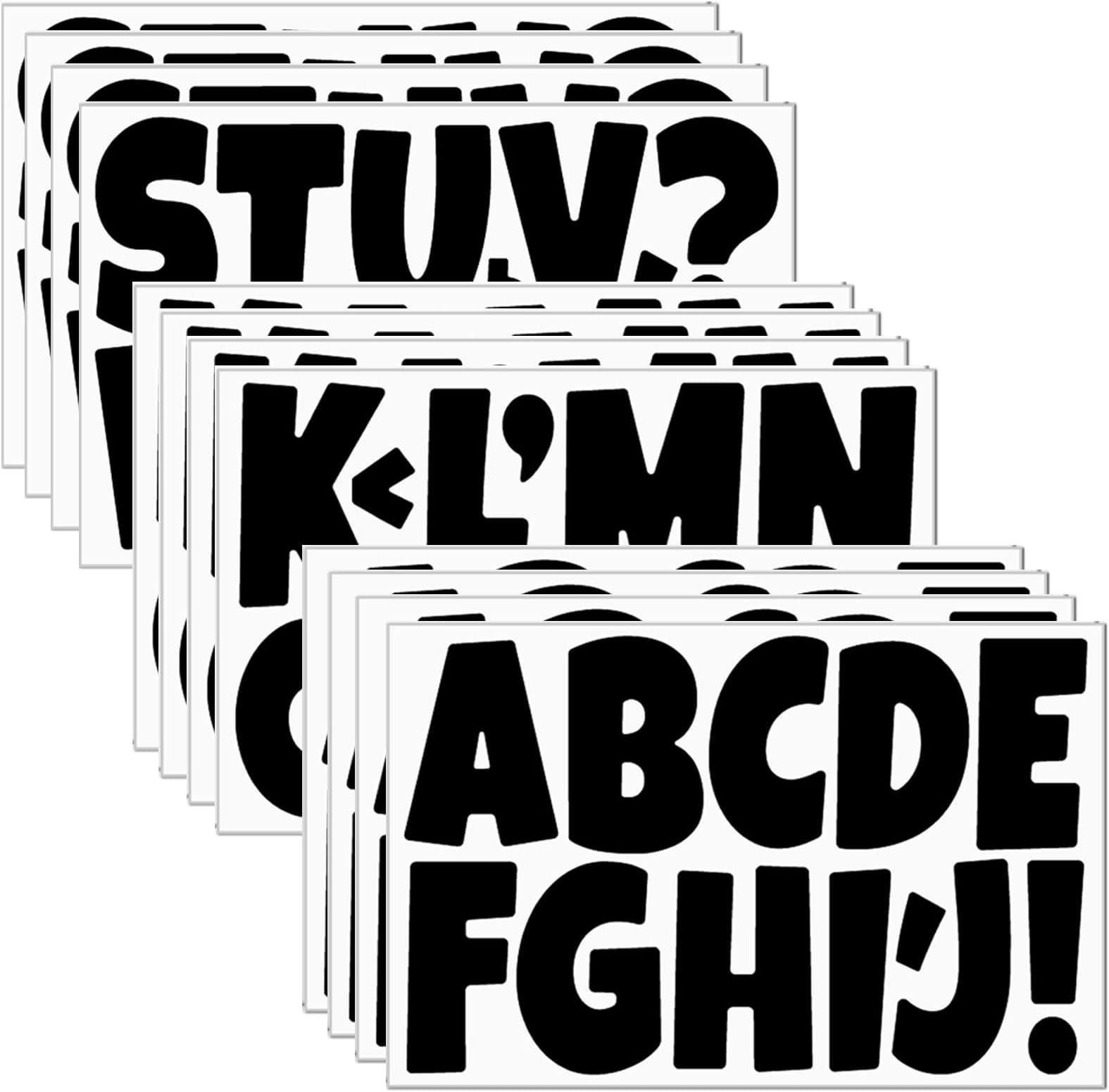 Amazon.com: 144 Pieces 12 Sheets 3 Inch Vinyl Letter Stickers,Black ...
