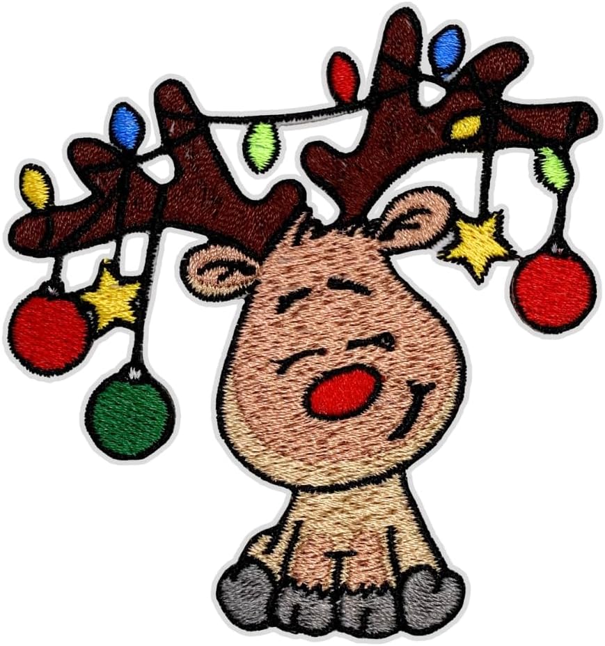 Amazon.com: EMBROBOF Santa Sleigh Patch – 3 inches, Joyful Christmas ...