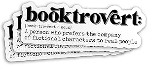 Amazon.com: (3Pcs) Booktrovert Definition Sticker Book Lover Bookish ...