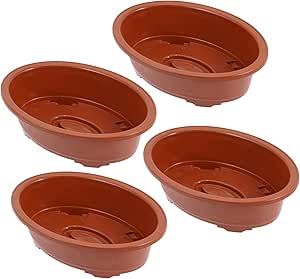 DOITOOL 4pcs Plastic Flower Pot Outdoor Decor Plastic Plant Pots ...