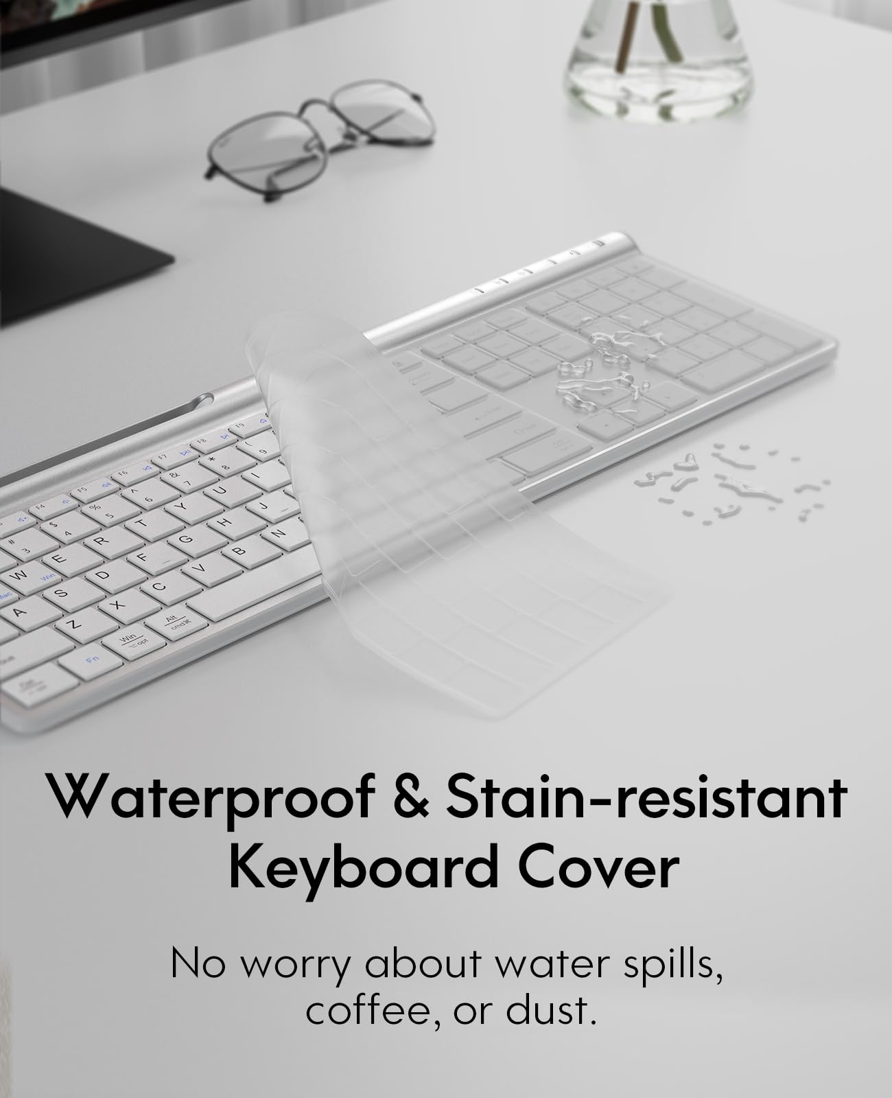 Wireless Keyboard and Mouse Combo, CHESONA Bluetooth Rechargeable Full ...