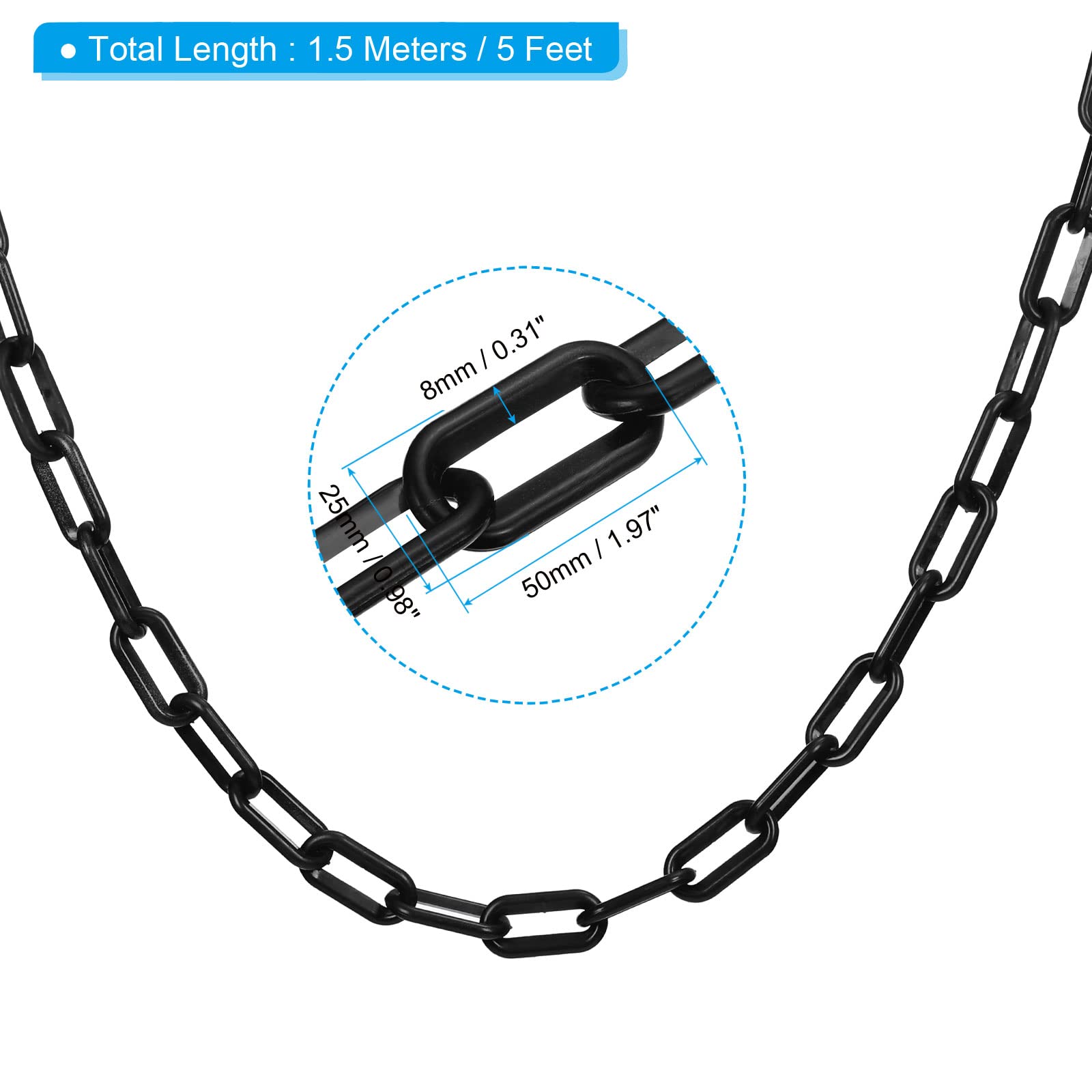 Garden Fence Queekay 150ft Plastic Safety Chain - Yellow Security ...