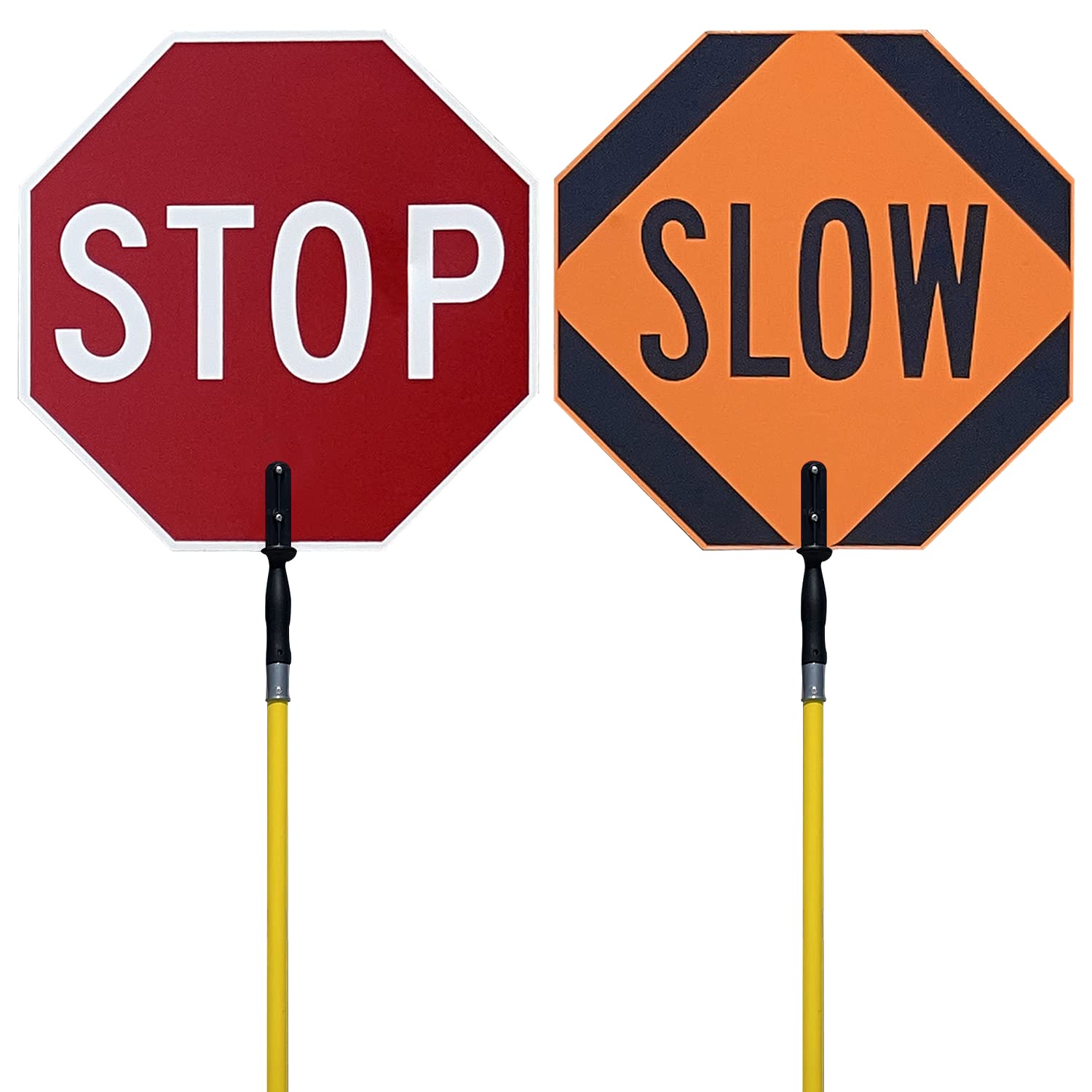 SmartSign "Stop Slow" 2 Sided Crossing Guard Sign | 24" 3M Engineer ...