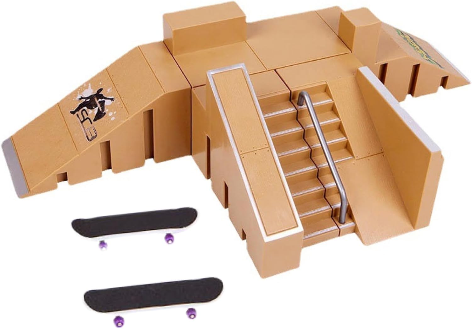 Amazon | Quikaboo 指スケボー テックデッキ 指スケ フィンガースケートボード フィンガーボード 指スケコース デッキ ランプ スロープ | フィンガースケートボード | おもちゃ