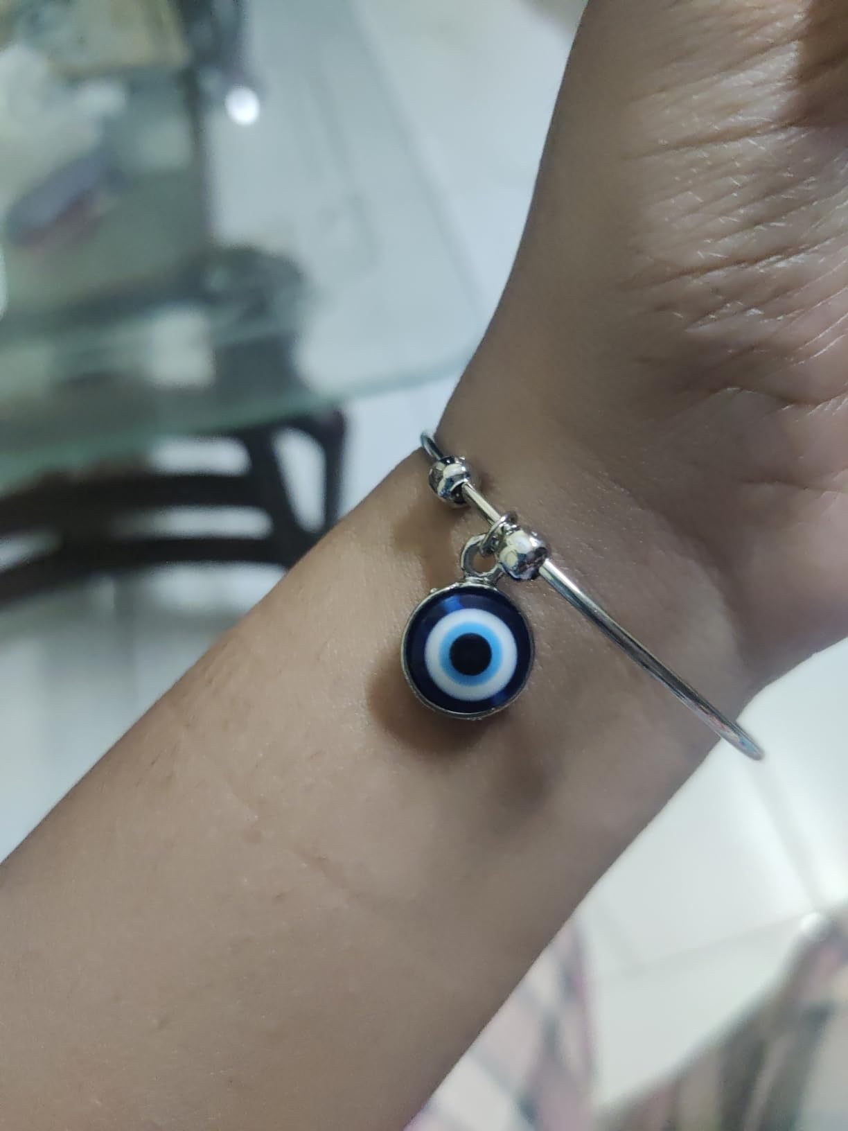 Buy Aconite Adjustable Evil Eyes Bracelet Bangle Kada style Evil eye ...