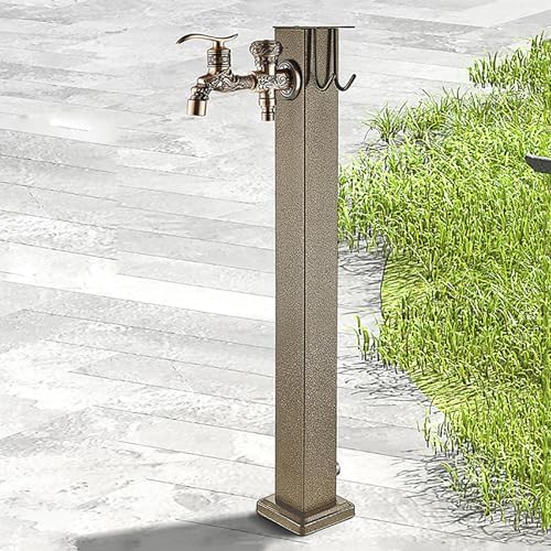 Water Column Dual Outdoor Faucet Freestanding Hose Stand Frost Free ...